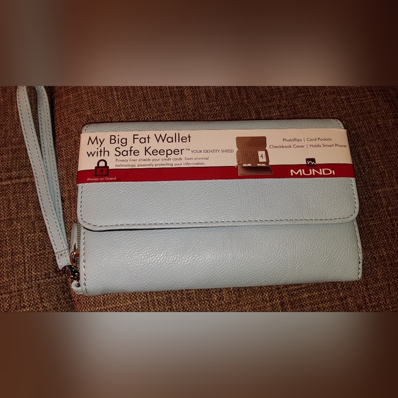 mundi | Bags | New Mundi Sky Blue Textured Wallet | Poshmark
